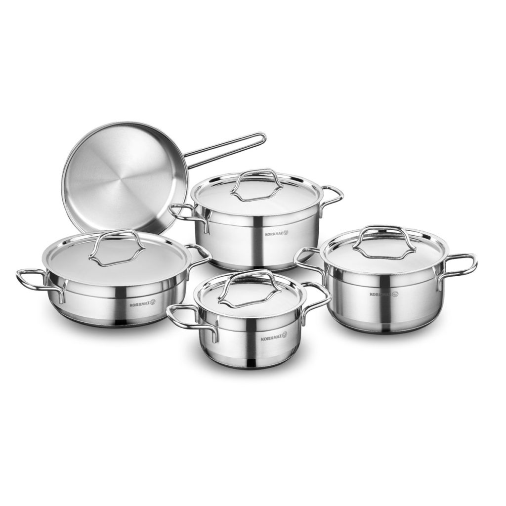 Alfa 9 pcs. Cookware Set – Korkmaz Mauritius