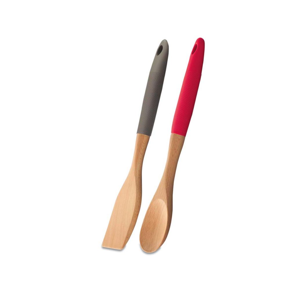 Natura Wooden Spoon & Spatula Set 2 pcs. / Red – Korkmaz Mauritius