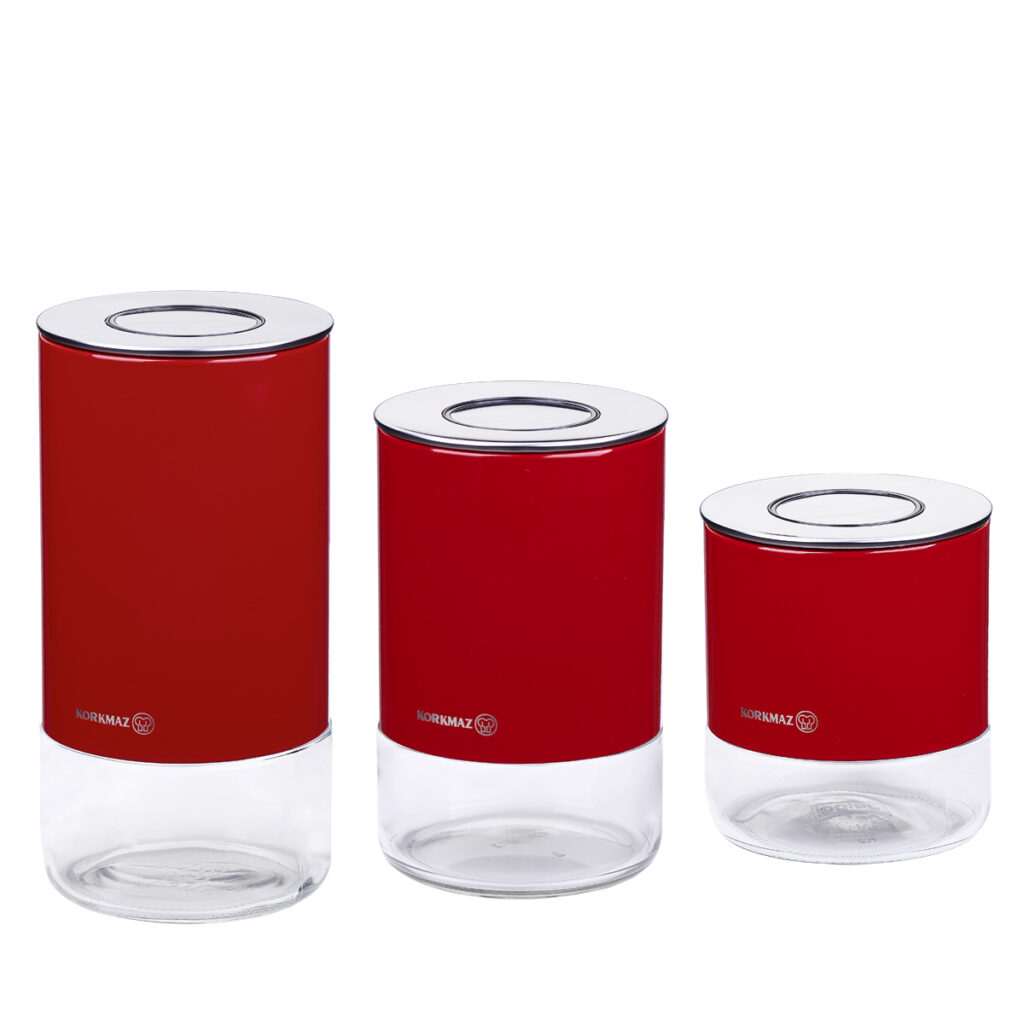 Stora Plus 3 pcs Storage Box ­Red - Korkmaz Mauritius
