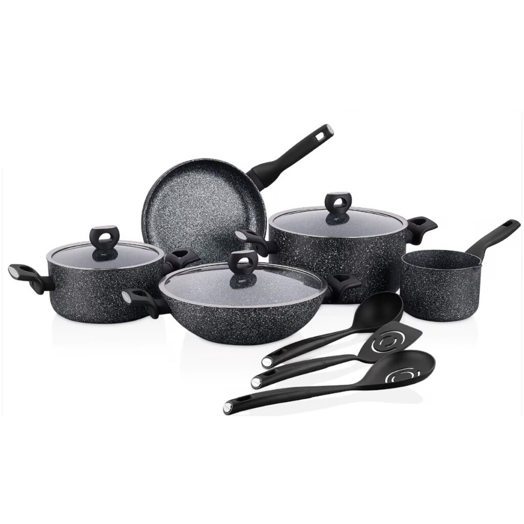 Nora Plus 11Pcs Cookware Set – Korkmaz Mauritius